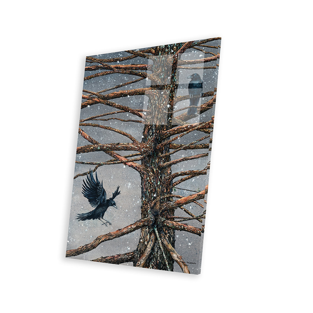 Red Barrel Studio® Corvus Corvidae and the Cedar by Maggie Vandewalle - Unframed Graphic Art ...